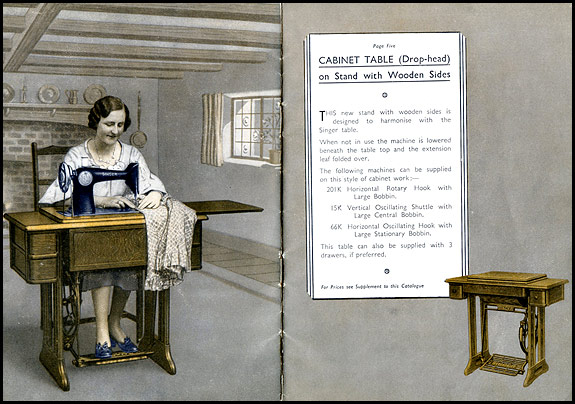 Vintage Singer cabinet tables | oldsingersewingmachineblog